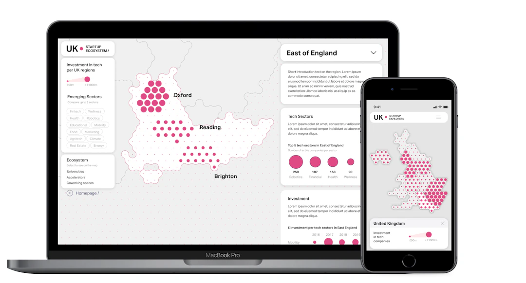 We made an interactive map of the UK's startup ecosystems | Sifted