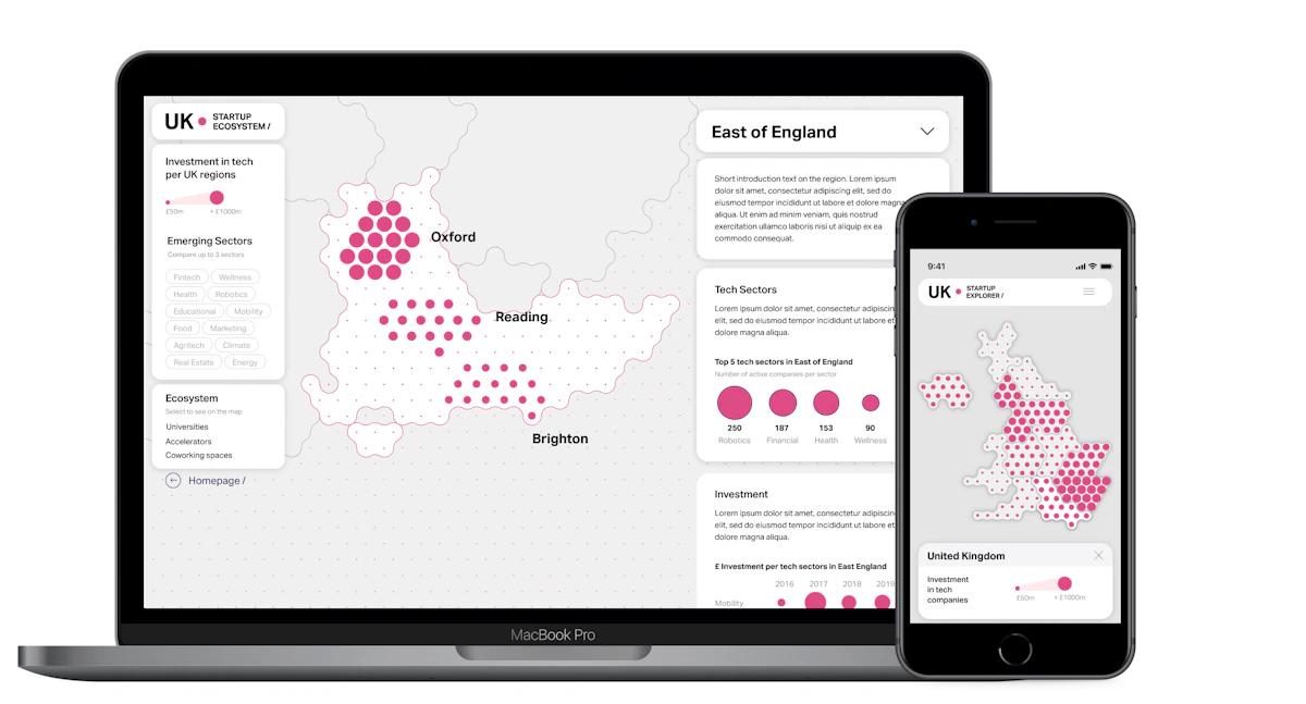 We made an interactive map of the UK's startup ecosystems | Sifted