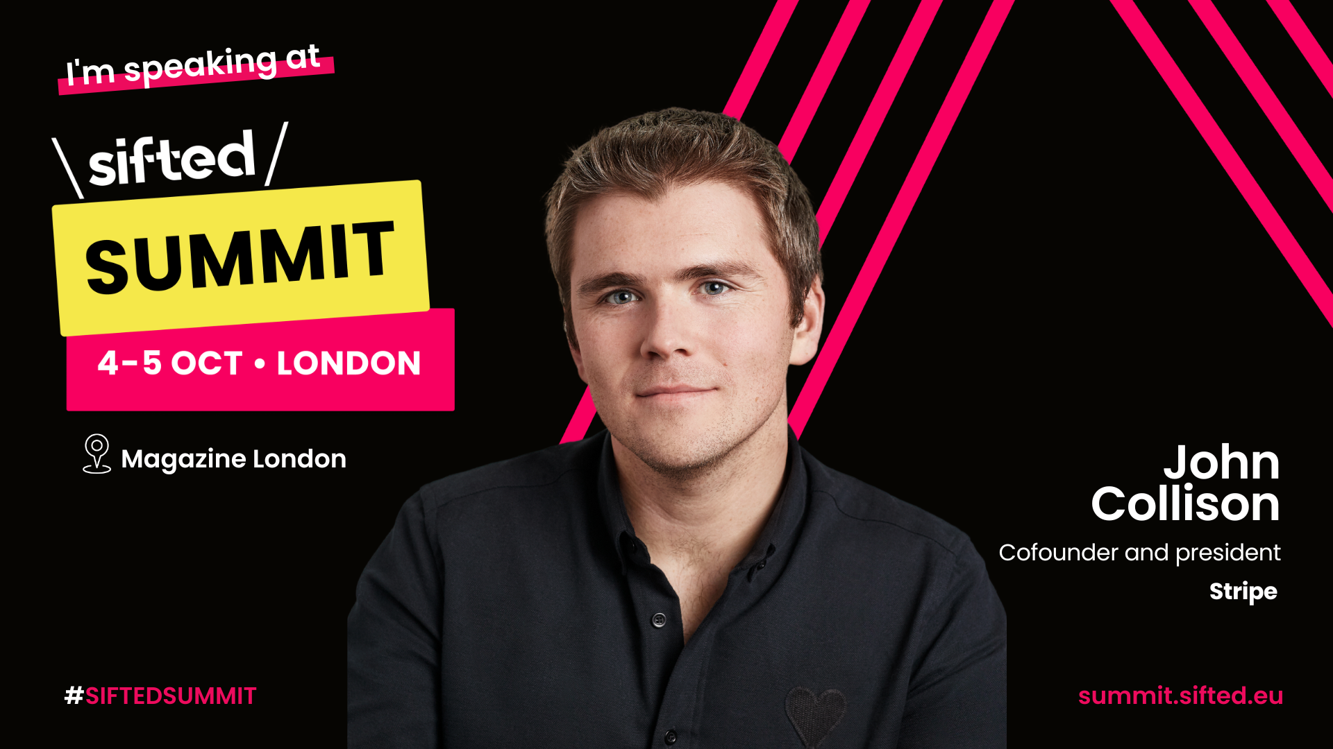 Stripe cofounder John Collison joins Sifted Summit | Sifted
